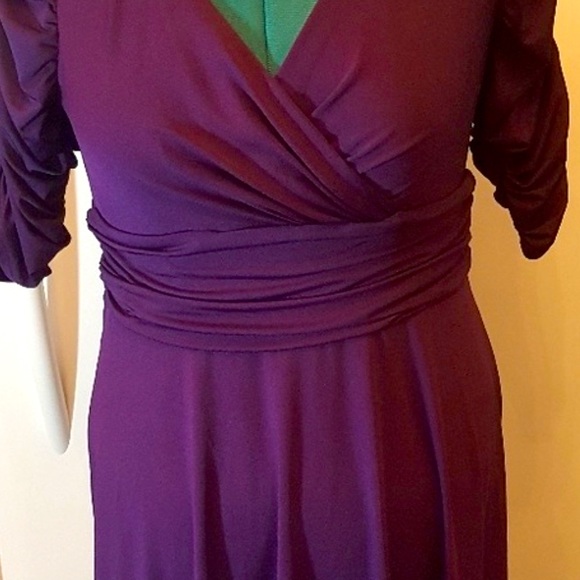 Ever Pretty | Dresses | Every Pretty Deep Purple Ruched Sleeve ...